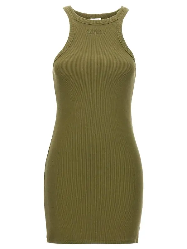Vetements Ribbed Logo Dress - Green