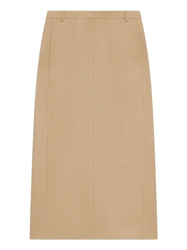 Theory Straight Profile Long Skirt With Belt Loops - New Camel