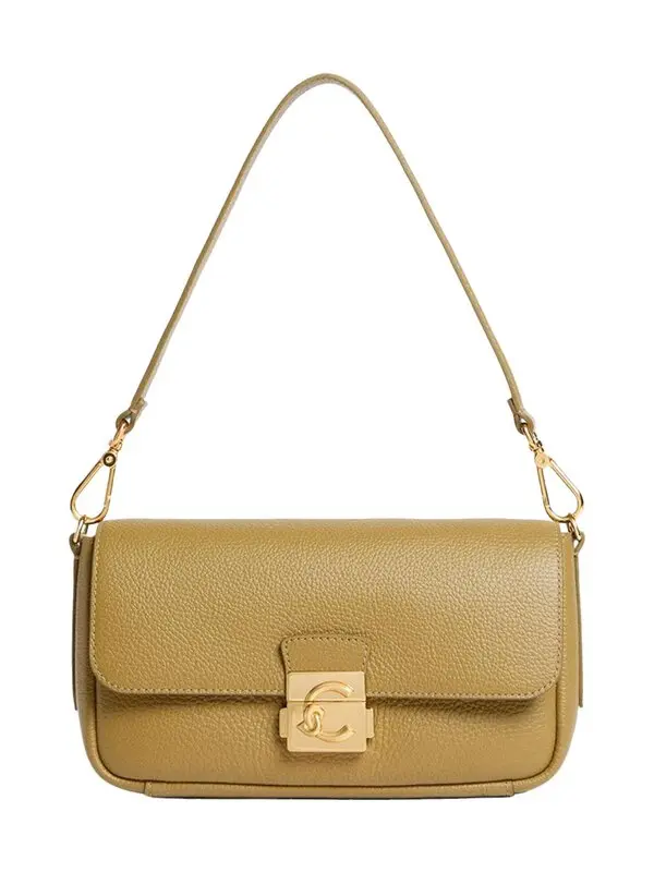 COCCINELLE C-me Lock Medium Shoulder Bag - Nude