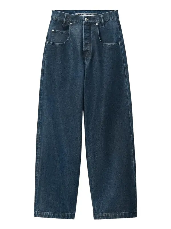 Alexander Wang High-waisted Wide-leg Jeans - Blue