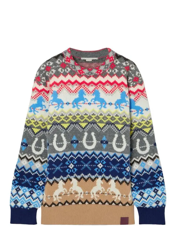 Stella McCartney Fair Isle Intarsia Knit Sweater - Multi-color