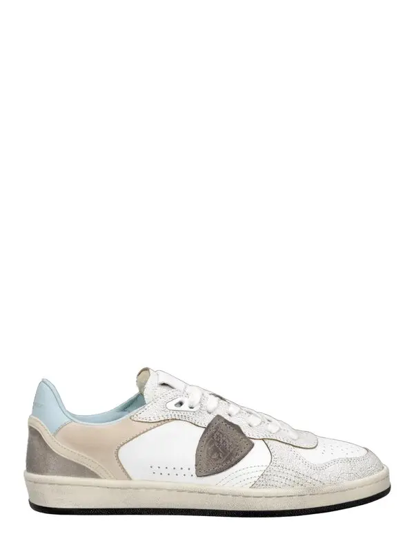 Philippe Model Logo Lace-up Sneakers - White
