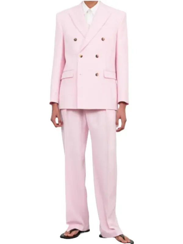 Wardrobe.NYC Double-breasted Suit Jacket - Pink
