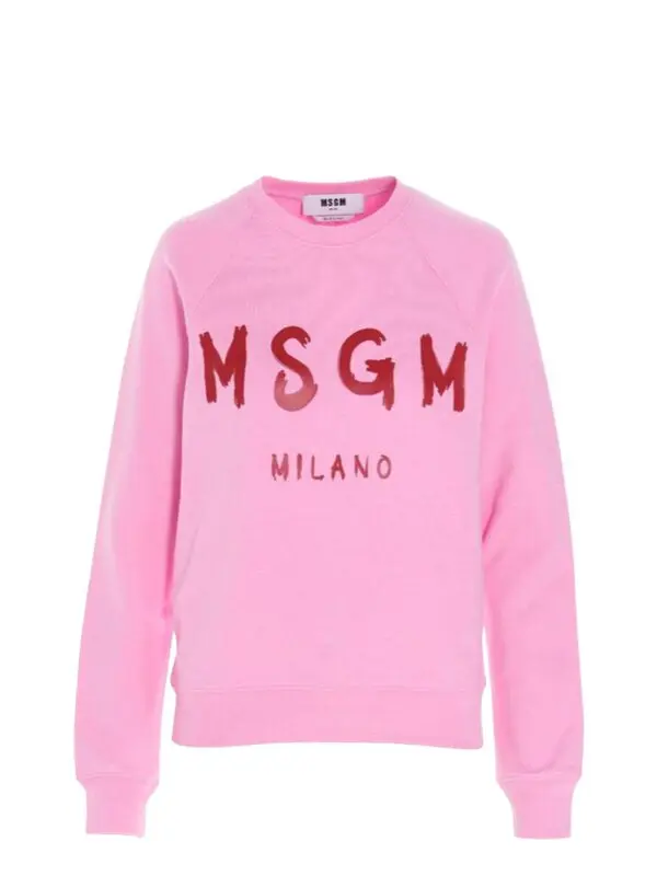 MSGM Logo Detail Sweatshirt - Pink