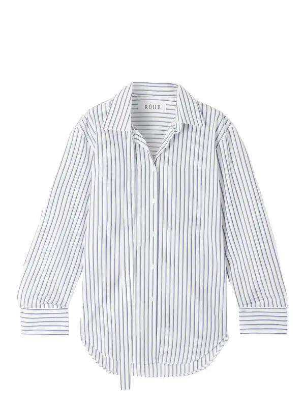 RÓHE Fitted Wool Shirt With Classic Collar - White