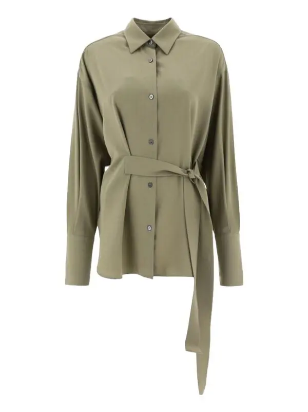 Studio Nicholson Long Sleeve Belted Shirt - Nude