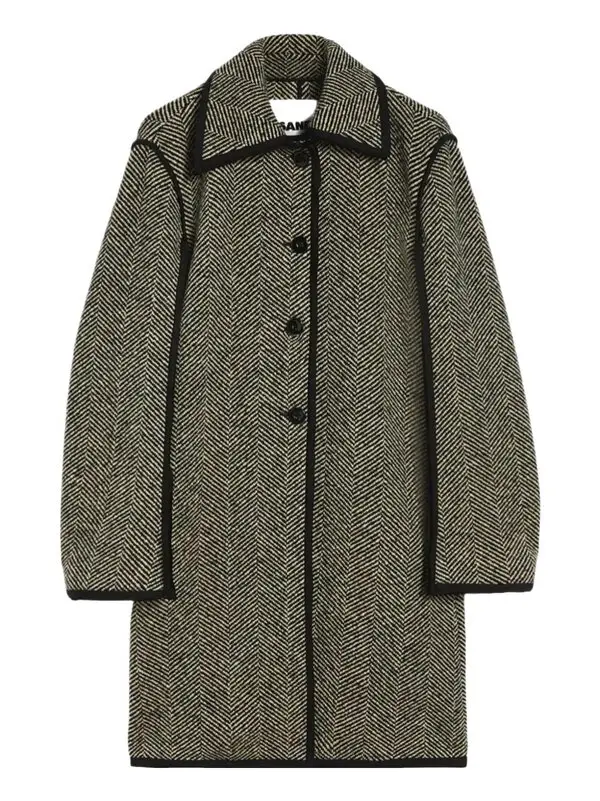 JIL SANDER Tweed Coat - Military Speckle