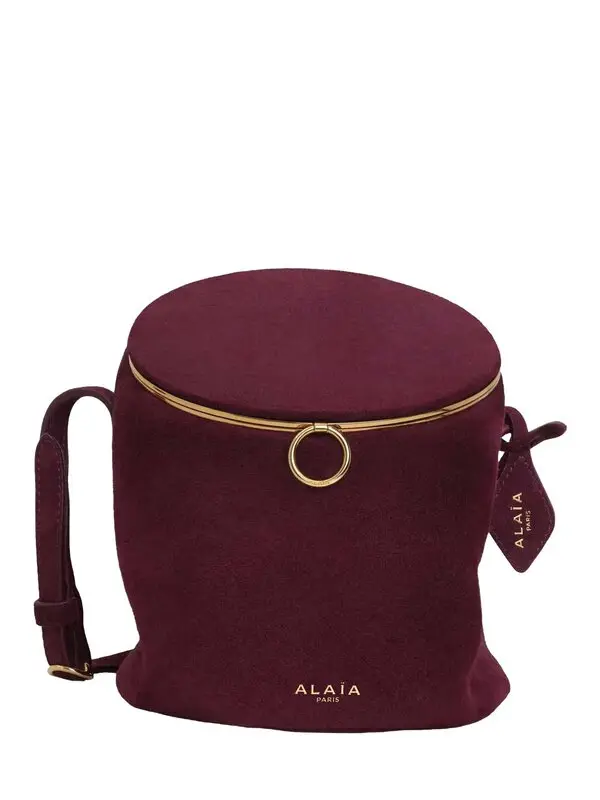 Alaïa La Canette Small Suede Shoulder Bag - Brown