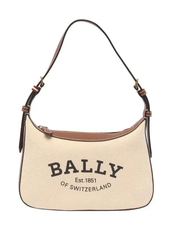 Bally Logo Shoulder Bag - Nude