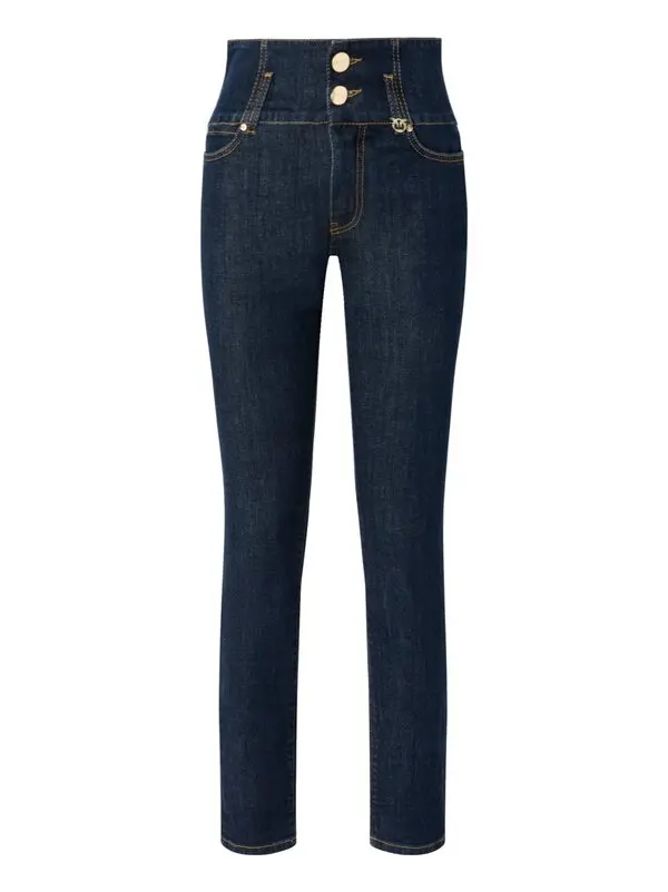 Pinko High-waisted Button Jeans - Black