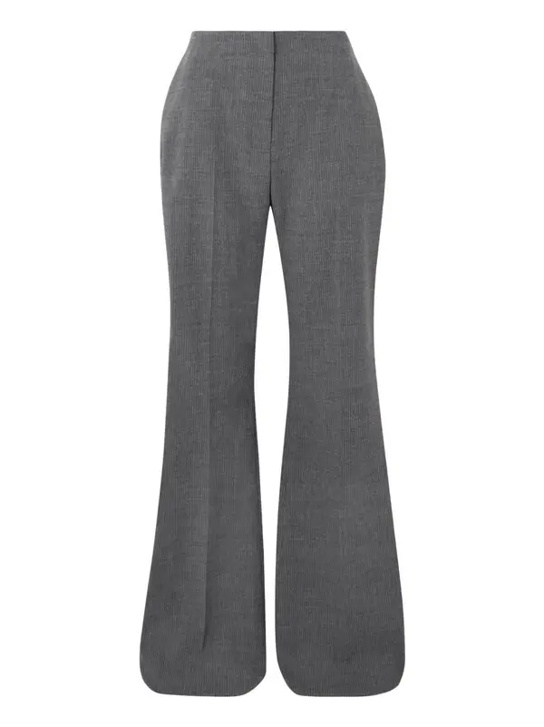 Tove Flared Pants With Creases - Grey