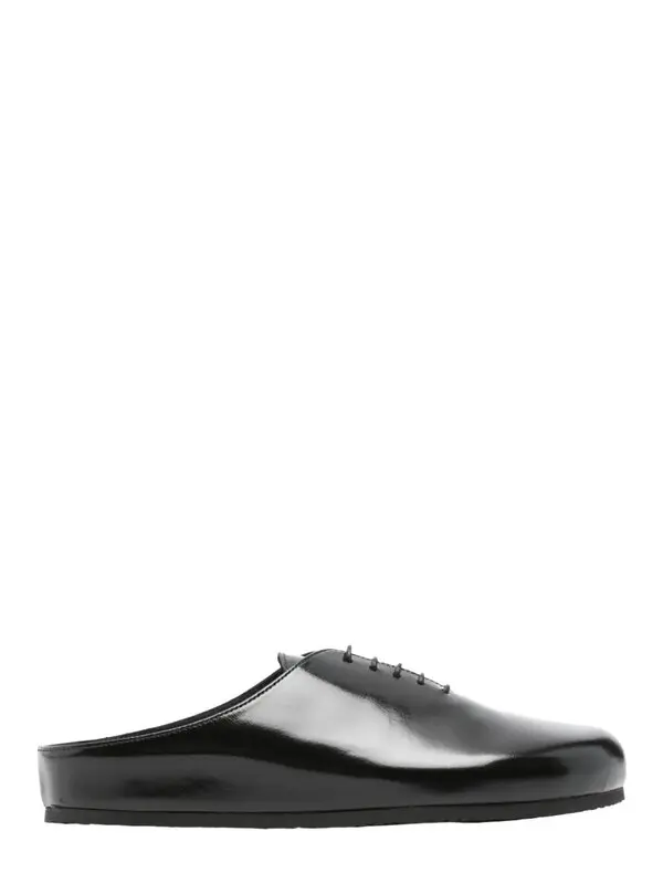 Jacquemus Lace-up Flat Mules - Black