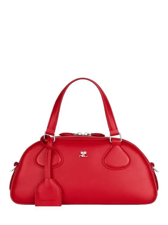 COURREGES Friday Bowling Top Handle Bag - Ruby Colour