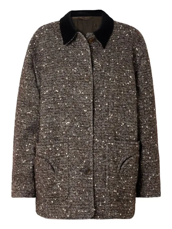 BLAZÉ MILANO Long-sleeved Jacket With Classic Collar - Brown