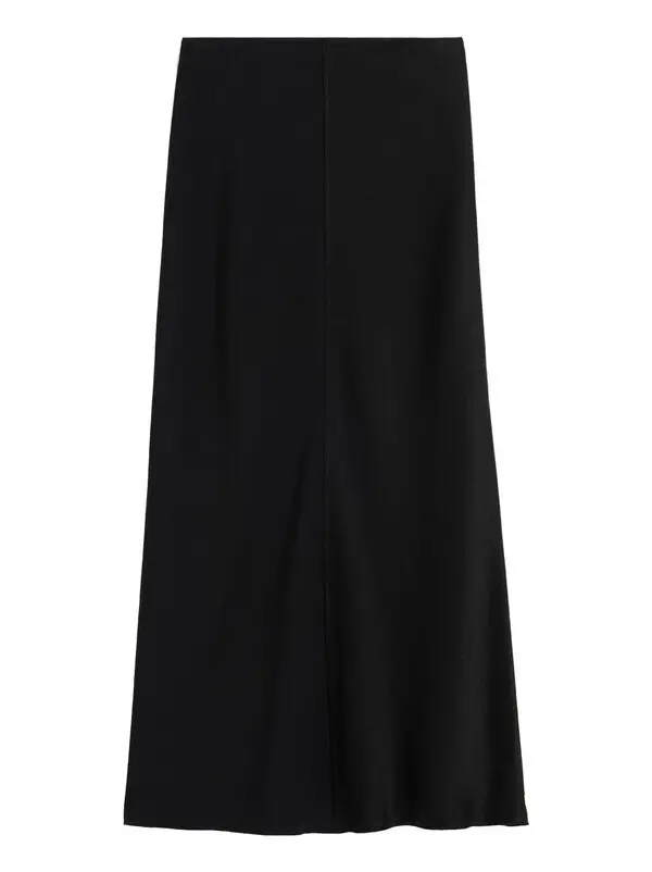 Ami Straight Midi Skirt - Black