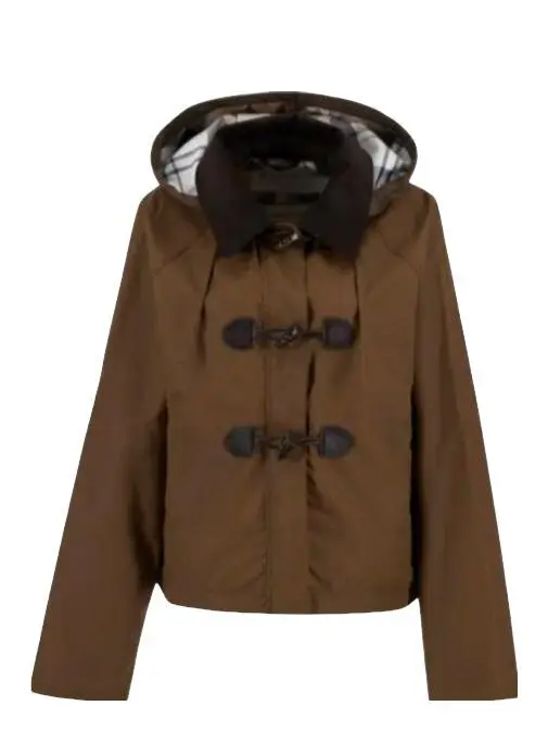 Barbour Corduroy Collar Jacket - Bark/hessian Tartan