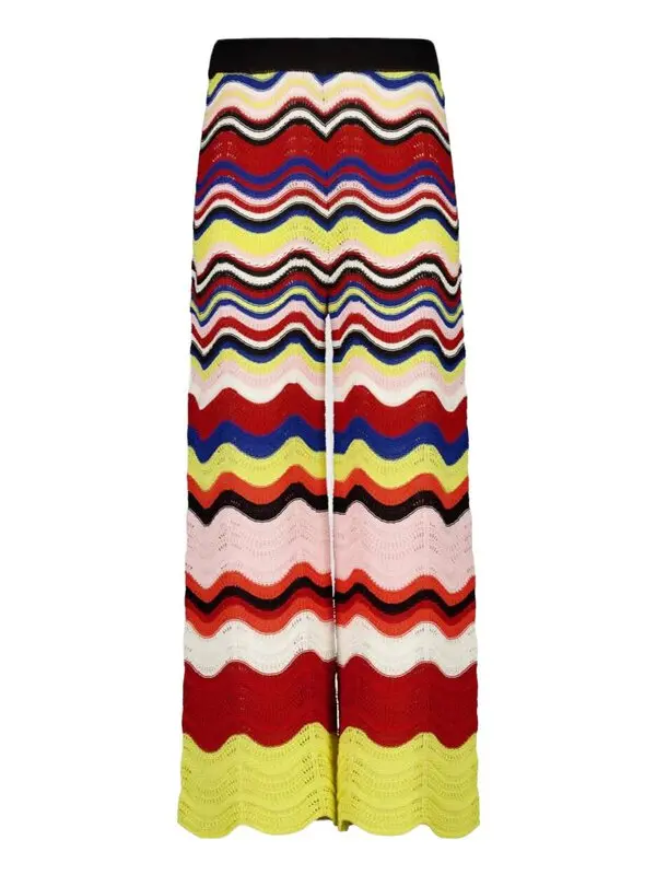 La DoubleJ Chevron Knit Trousers - Multicolor