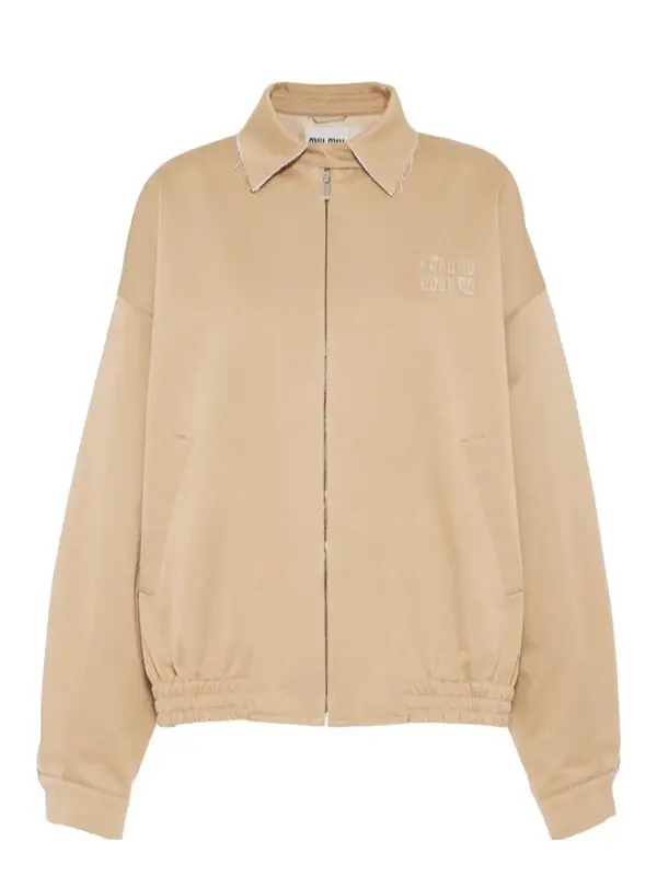 Miu Miu Oversized Chino Blouson Jacket - Rope Ash