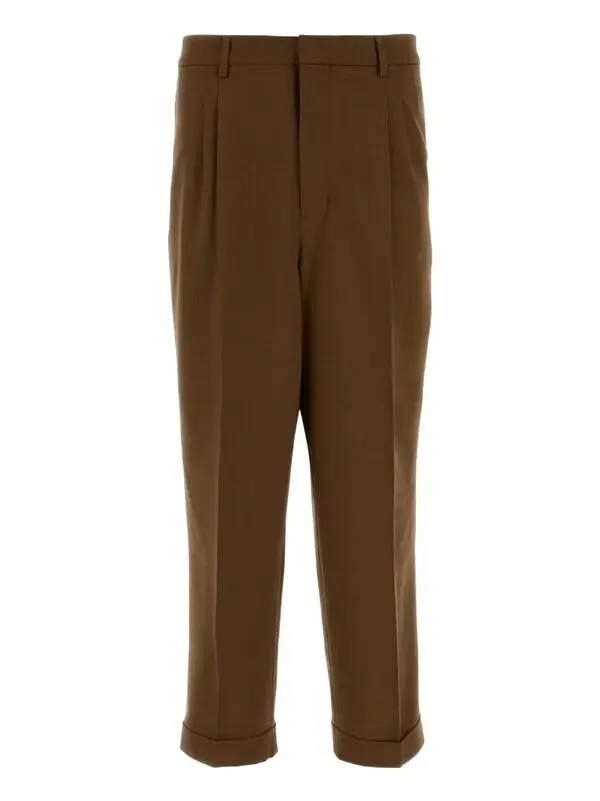 Ami Tailored Carrot Fit Trousers - Caramel Color