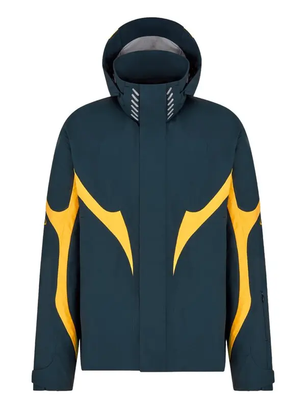 Dior And Descente Lewis Hamilton Ski Parka - Navy Blue/yellow