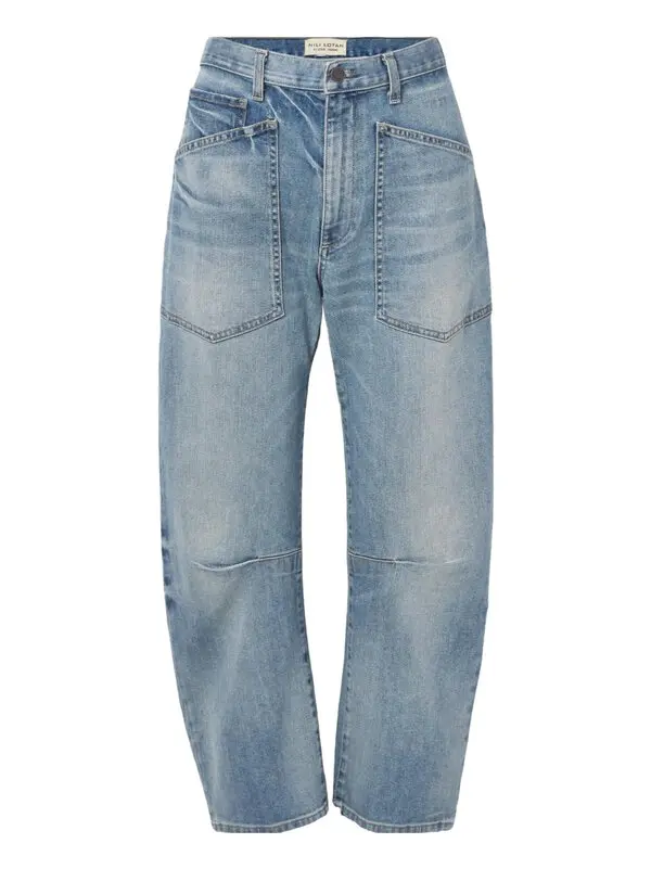 NILI LOTAN Shon Curved Jeans - Blue