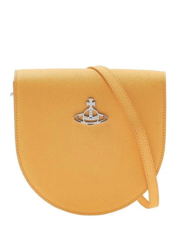 VIVIENNE WESTWOOD Flip Shoulder Bag With Logo Detail - Yellow