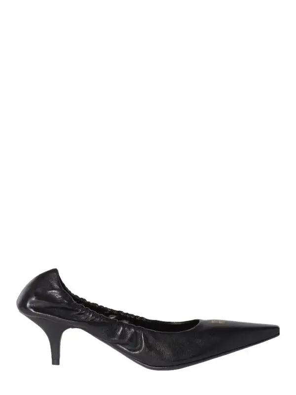 Miu Miu Nappa Leather Gathered Pumps - Black