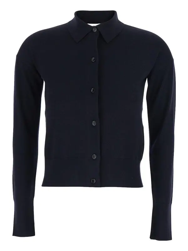 Max Mara Buttoned Collared Cardigan - Black