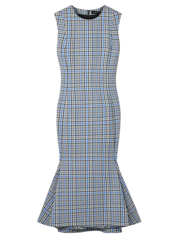 Proenza Schouler Checked Twill Dress - Gray