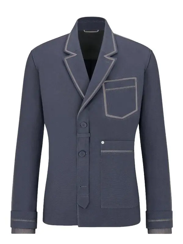 Dior Long Sleeve Belted Jacket - Blue