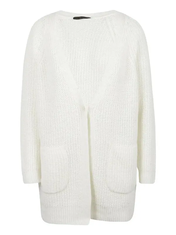 Fabiana Filippi Oversized Knitted Buttoned Cardigan - White