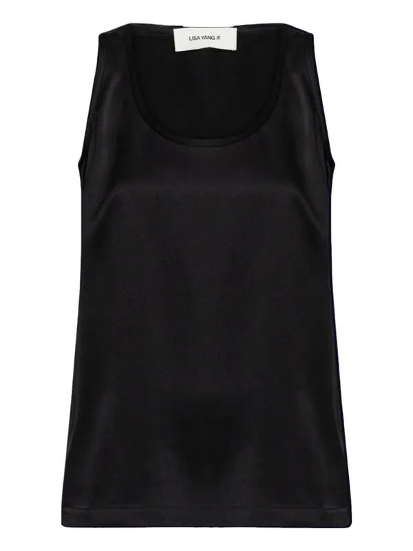 LISA YANG Silk Tank Top - Black