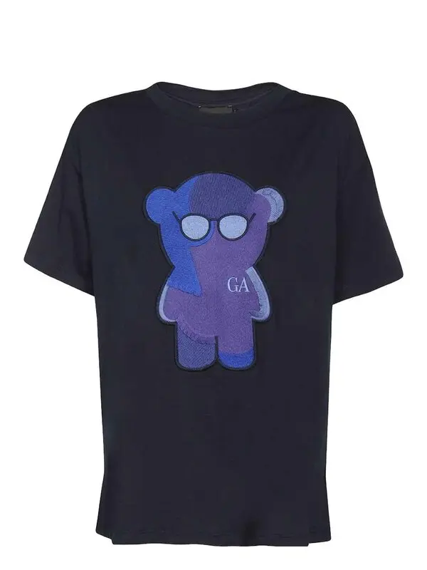 Emporio Armani Manga Bear Patch T-shirt - Black