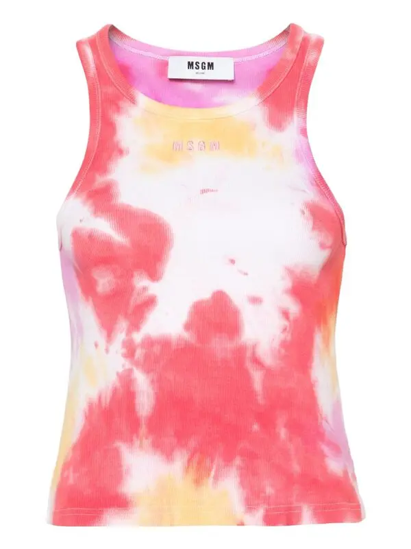MSGM Tie & Dye Tank Top - Pink
