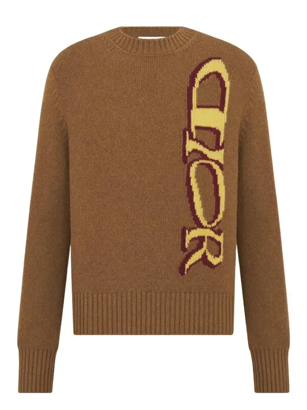 Dior X Lewis Hamilton Inlaid Weave Pattern Sweater - Brown