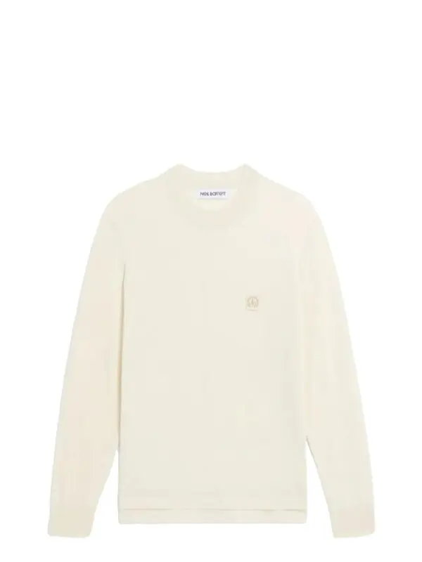 Neil Barrett Music Bolt Logo-patch Jumper - White