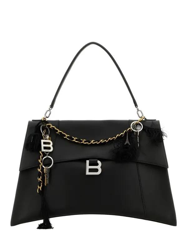 Balenciaga Hourglass Top Handle Bag - Black