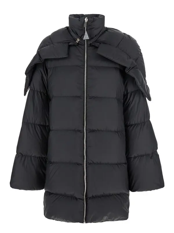 Moncler Hooded Cyclopic Puffer Coat - Black