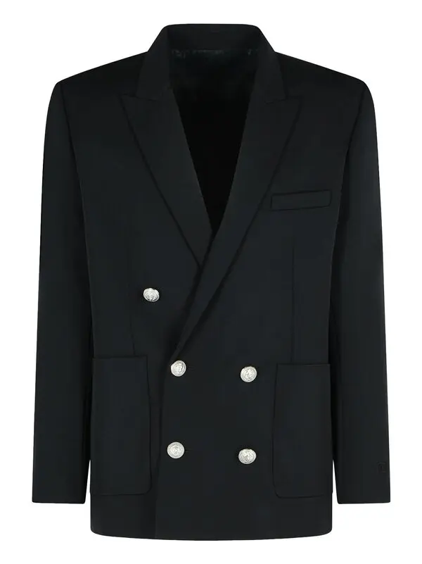 Balmain Grain De Poudre Blazer - Black