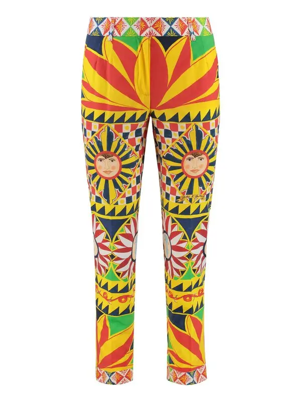 Dolce & Gabbana All-over Print Cropped Trousers - Multicolor