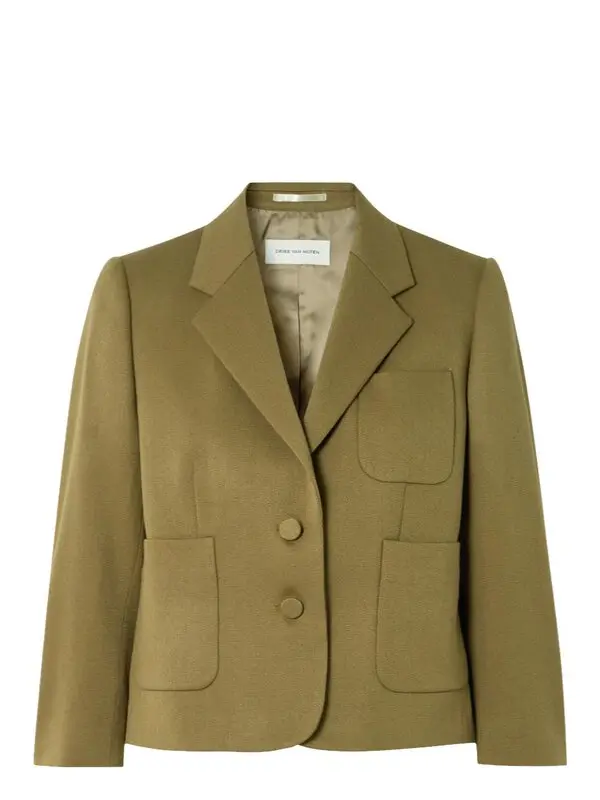 Dries Van Noten Wool-twill Blazer - Mustard