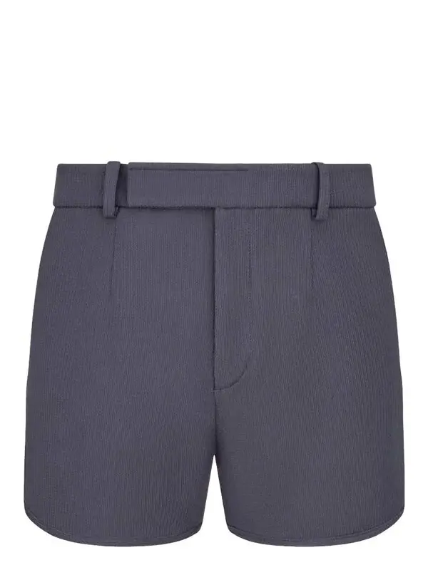 Dior Cropped Shorts With Embroidered Logo - Black