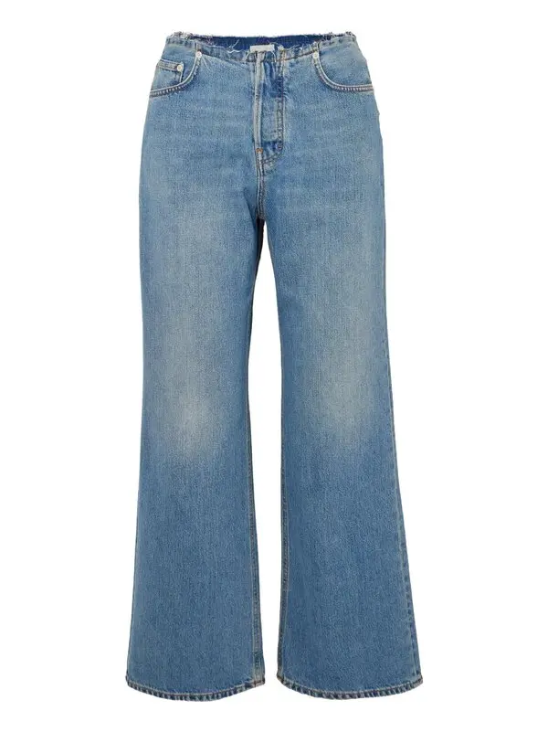 HAIKURE Distressed Boyfriend Jeans - Blue