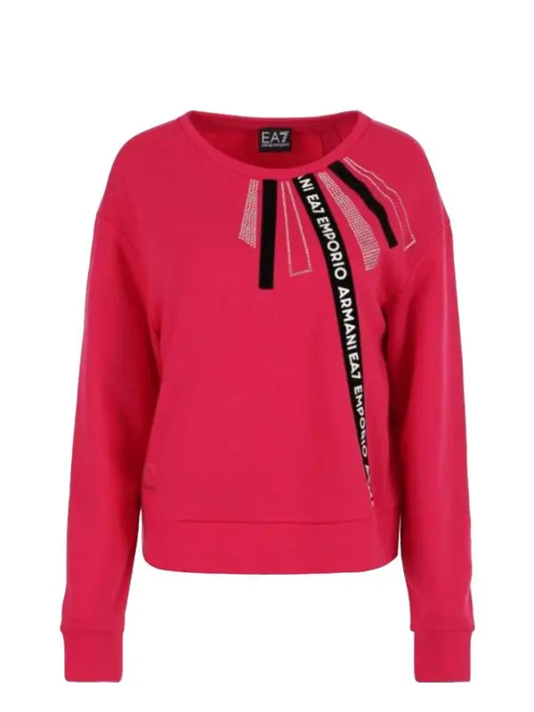 EA7 Hoodie With Logo Detail - Red