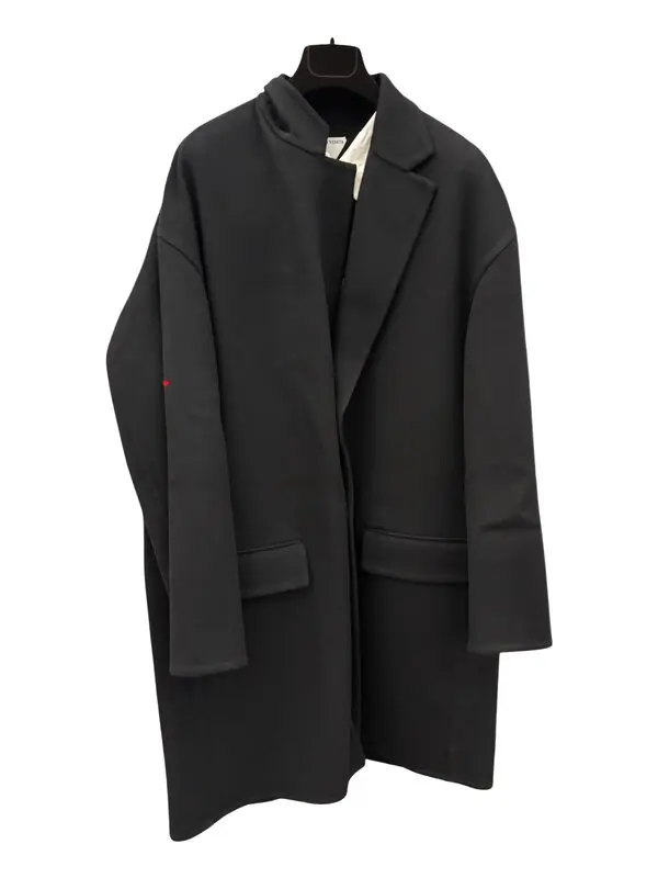Bottega Veneta Double Face V-neck Coat - Black