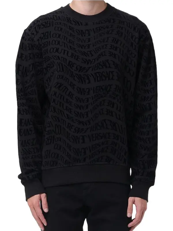 Versace Logo Print Sweatshirt - Black