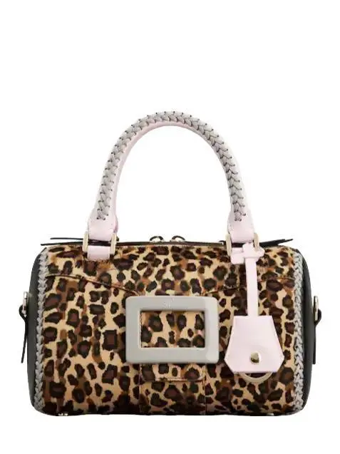 ROGER VIVIER Belle Vivier Top Handle Bag - Brown, Pink, Gray