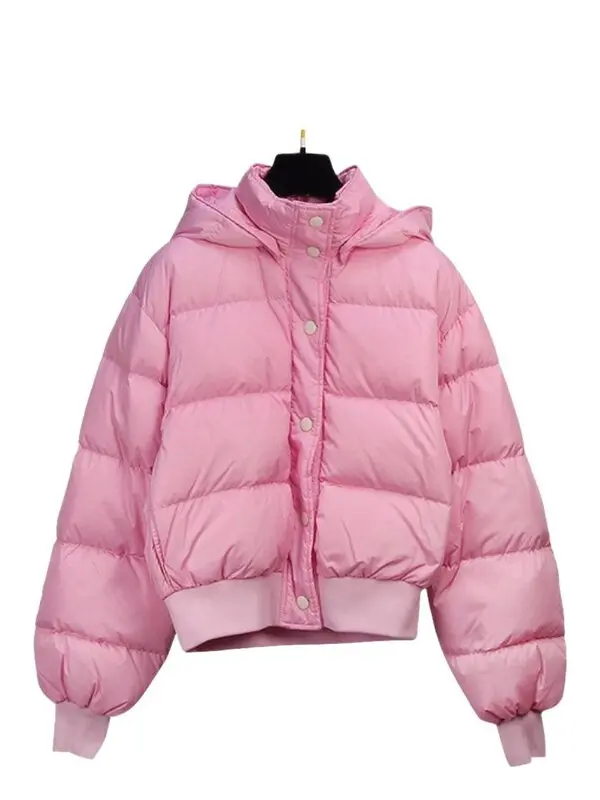MSGM Hooded Down Jacket - Pink
