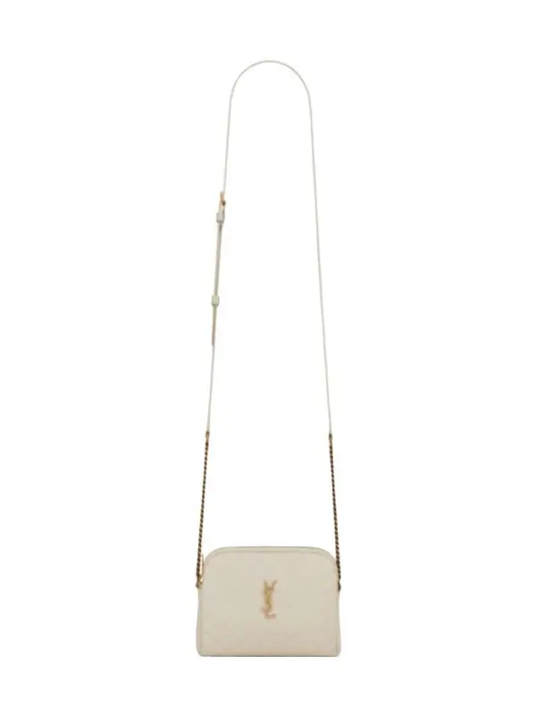 Saint Laurent Gaby Quilted Chain Pouch - Nude