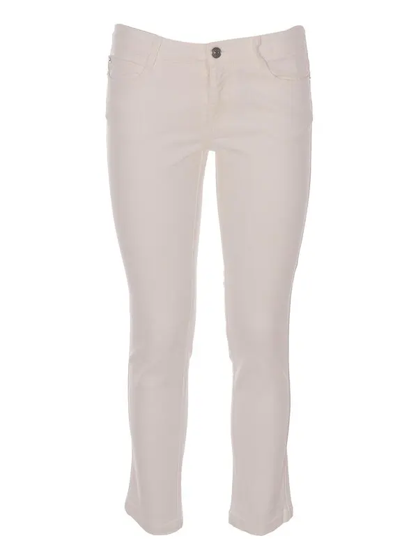 Ermanno Scervino Slim Fit Stretch Trousers - White